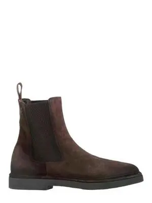 ALEXANDER HOTTO Suede Slip-on Ankle Boots - Brown