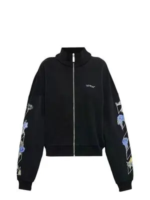 Off-White Floral Print Arrows Sweatshirt - Black
