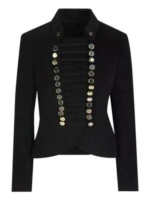 CINI Military-style Button-embellished Jacket - Black