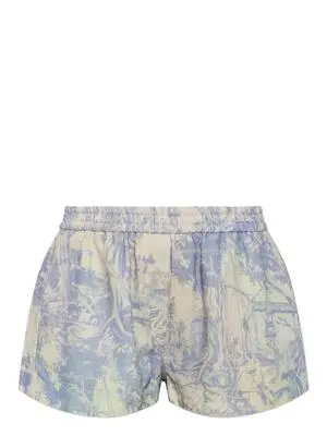 Off-White Printed Elasticated Waist Shorts - Neutrals