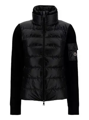 Moncler Quilted Down-filled Puffer Jacket With High Neck - Black
