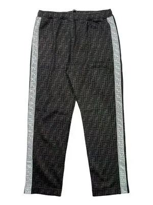Fendi Ff Logo-print Track Pants - Brown