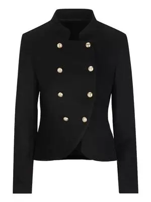 CINI Double-breasted High-neck Jacket - Black