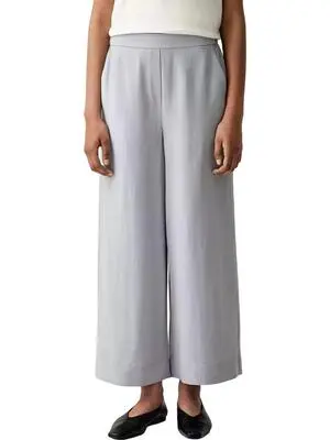 Marc O'polo Wide-leg Elasticated Palazzo Pants - Grey