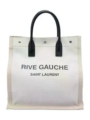 Saint Laurent Canvas Rive Gauche Tote Bag - Brown