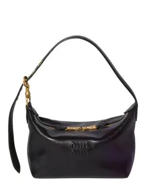 Miu Miu Spirit Nappa Leather Shoulder Bag - Black