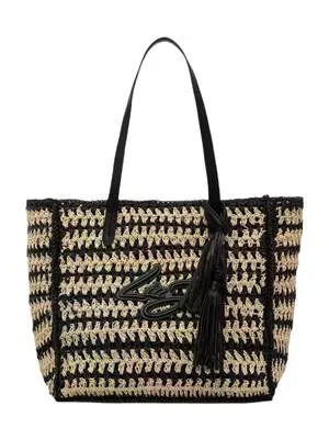 Liu Jo Medium Woven Tote Bag - Neutrals
