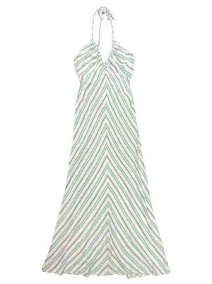 Xirena Maggie Striped Halterneck Maxi Dress - Neutrals
