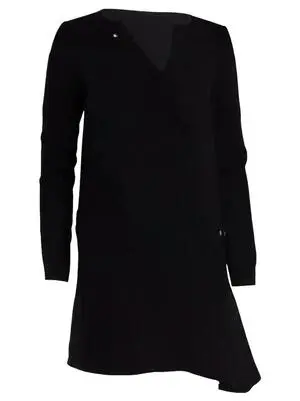 Ba&sh Asymmetric V-neck Long Sleeve Dress - Black