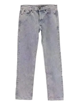 Saint Laurent Cropped Light-wash Straight Leg Jeans - Blue