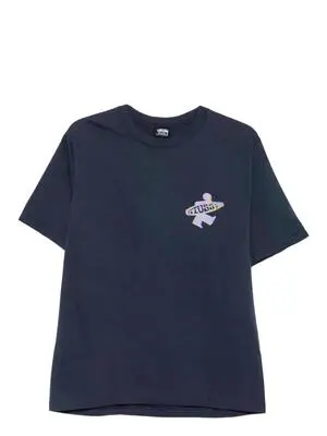 StÜssy Logo-print T-shirt - Blue