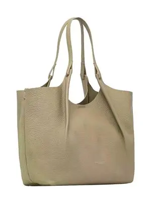 GIANNI CHIARINI Large Dua Grained Shoulder Bag - Neutrals