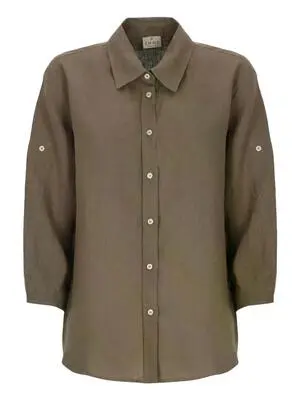 EMME EMME Button-Up Three-Quarter Sleeve Shirt
