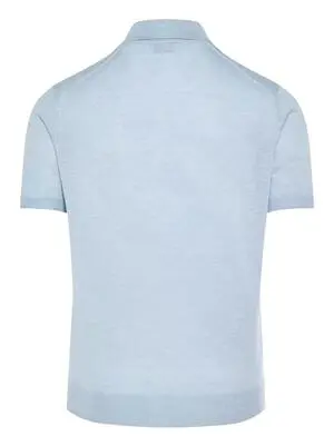 MANDELLI Short-sleeve Polo Shirt - Blue