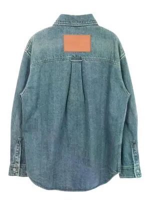JIL SANDER 2010s Oversized Denim Shirt - Blue