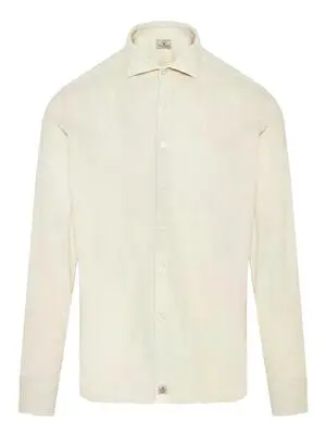SONRISA Corduroy-texture Long-sleeve Shirt - Neutrals