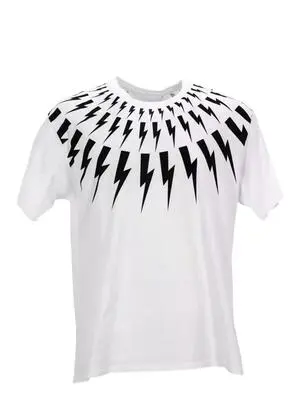 Neil Barrett Thunderbolt-print T-shirt - White