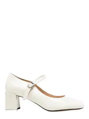 LINDA BAUMANN Mary Jane Block Heel Pumps - Neutrals