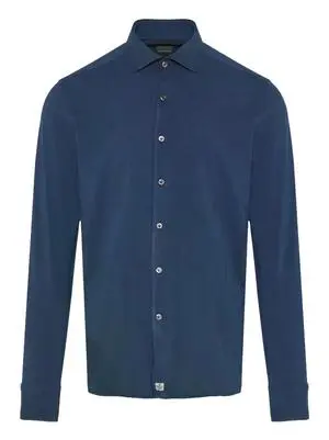 SONRISA Spread-collar Long-sleeve Shirt - Blue