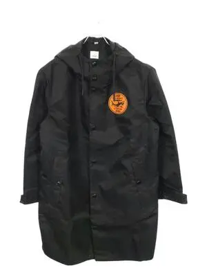 Burberry 2000s Shark Patch Hooded Coat - Black