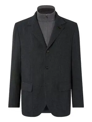 Corneliani Layered Single-breasted Blazer - Grey
