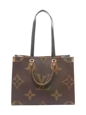 LOUIS VUITTON Monogram Reverse Giant Onthego Mm Satchel - Brown