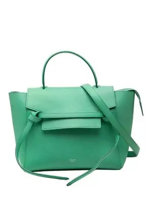 Celine Micro Grained Calfskin Belt Bag Satchel - Green