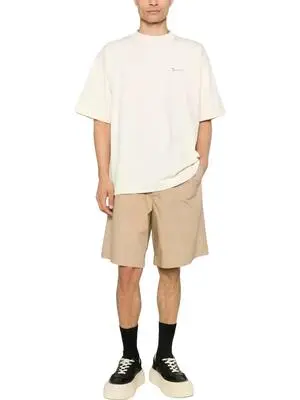 RHUN Elasticated Waistband Wide Leg Shorts - Neutrals