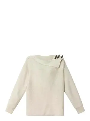 Isabel Marant Étoile Thais Ribbed Knit Sweater With Toggle Fastening - Neutrals