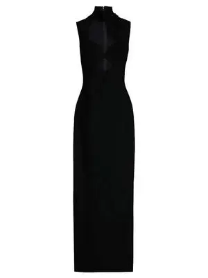 ROKSANDA Kamaria Crepe Cutout Maxi Dress - Black
