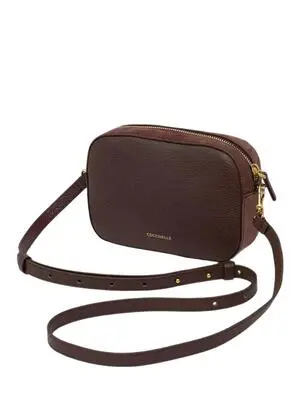 COCCINELLE Quilted Suede-panel Shoulder Bag - Brown