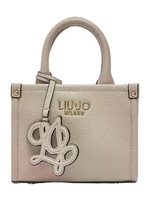 Liu Jo Mini Bag With Jacquard Shoulder Strap - Neutrals