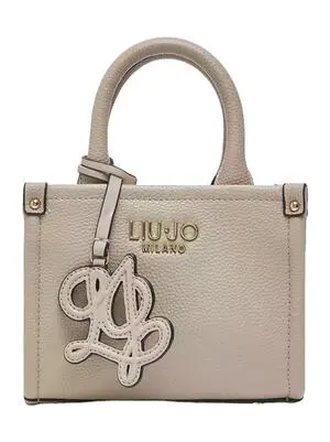 Liu Jo Mini Bag With Jacquard Shoulder Strap - Neutrals