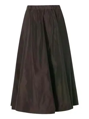 Aspesi Elasticated Waistband Flared Midi Skirt - Brown