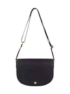Longchamp Timeless Leather Shoulder Bag - Black
