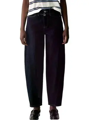 Dkny Buckled Tapered-leg Jeans - Blue