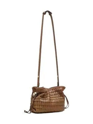 Liu Jo Small Riccy Embossed Bag - Brown