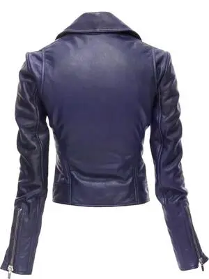 Balenciaga 2014 Biker Leather Jacket - Blue
