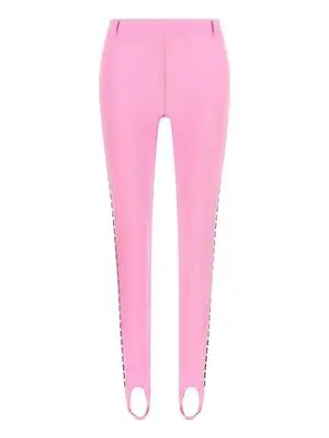 Moschino Logo-tape Stirrup Leggings - Pink