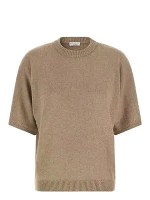 Brunello Cucinelli Sequin Embellished Crew Neck Sweater - Neutrals