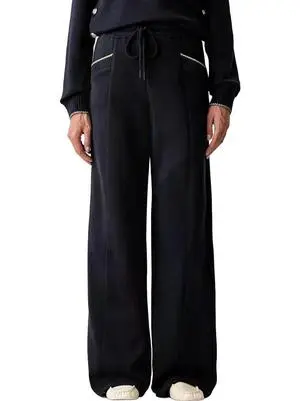 Guess X North Sails Wide Leg Drawstring Trousers - Blue