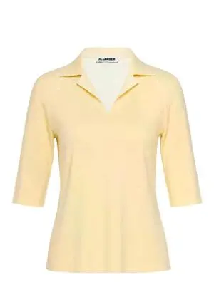 JIL SANDER Raglan Sleeve Polo Shirt - Neutrals