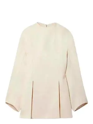 Khaite Mahni Pleated Long-sleeve Top - Neutrals