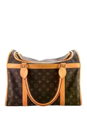 LOUIS VUITTON Monogram Canvas 40 Satchel Dog Carrier Bag - Brown
