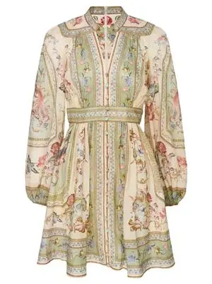 Zimmermann Roselight Mini Dress - Neutrals