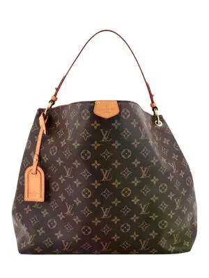 LOUIS VUITTON Monogram Canvas Mm Hobo Bag - Brown