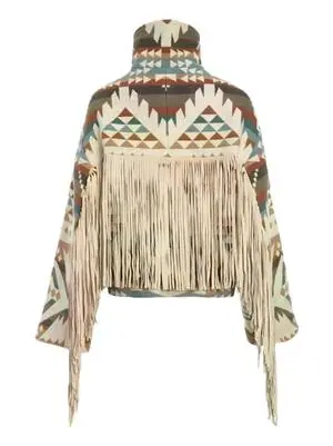 LINDSEY THORNBURG Lindsey Thornburg Geometric Pattern Fringe Jacket