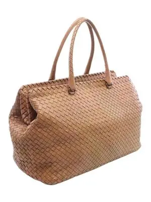 Bottega Veneta Large Intrecciato Leather Tote Bag - Brown