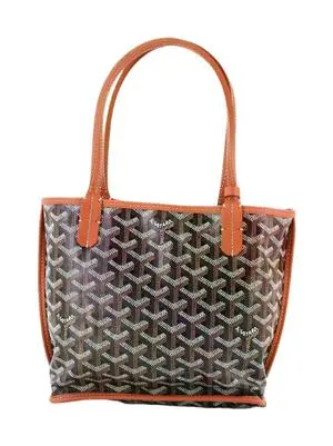 Goyard Anjou Reversible Tote Coated Canvas Mini Satchel - Brown