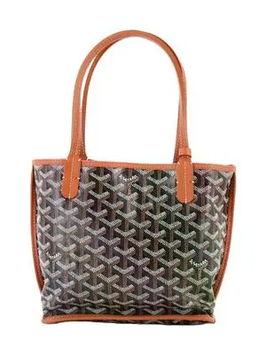 Goyard Anjou Reversible Tote Coated Canvas Mini Satchel - Brown